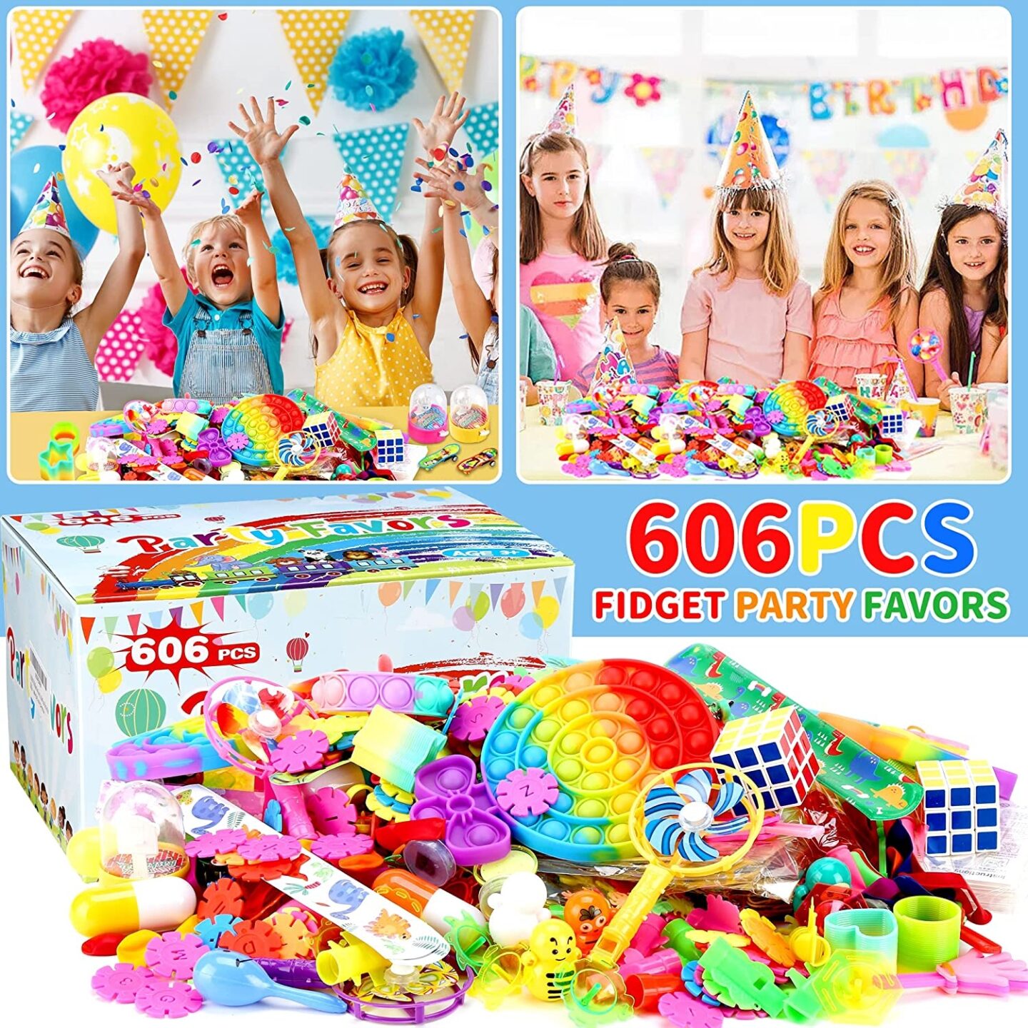 606 Pieces (37 Types) Fidget Toys Party Pack Goodie Bag Stuffers for ...